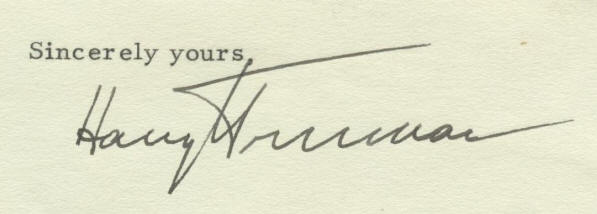 Autograph - 1002404 - Typed White House letter signed by President ...