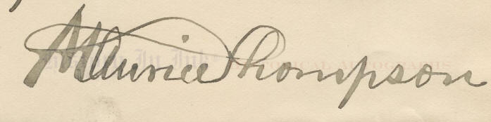 Autograph quotation signed by Maurice Thompson, 1895
