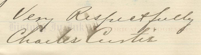 Charles Curtis Autograph - handwritten letter from the future Vice ...