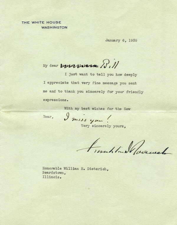 Autograph - 1136401 - Beautiful White House letter with handwritten ...