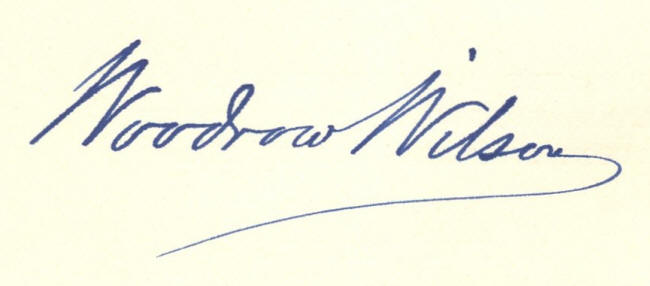Autograph - 1404801 - Signed partial set of President Woodrow Wilson's ...