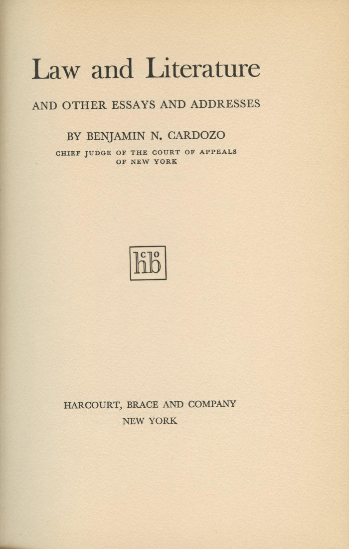 Benjamin Cardozo Autograph - 1419104 - Exceptional copy of Cardozo's ...