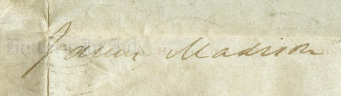 James Madison Autograph - 1431403 - Excellent association military ...