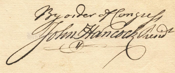 John Hancock Autograph - 1507101 - As president of the Continental ...