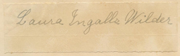 Laura Ingalls Wilder Autograph - copy of Farmer Boy with Wilder's signature