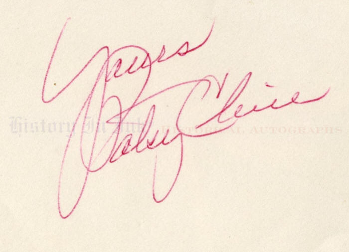 Patsy Cline Autograph - Vintage early portrait signed twice, front and back