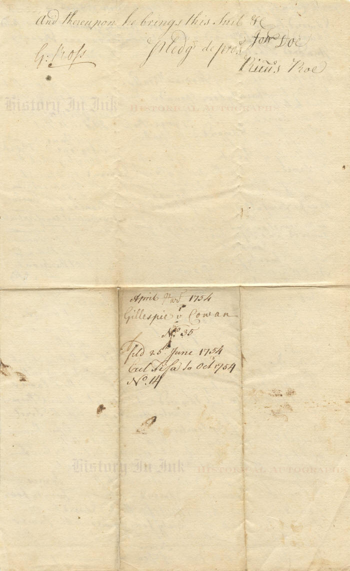 George Ross Autograph - legal document signed by the Signer of the ...