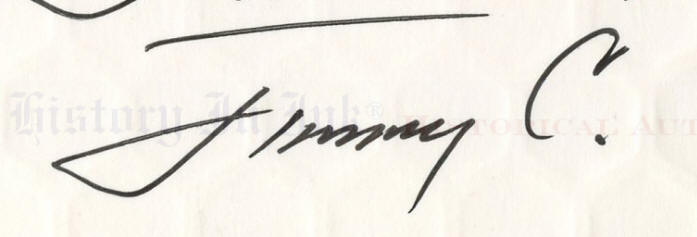 Jimmy Carter Autograph - scarce handwritten note regarding the Kennedy ...