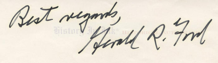 Gerald R. Ford Autograph - signed photo of President Ford