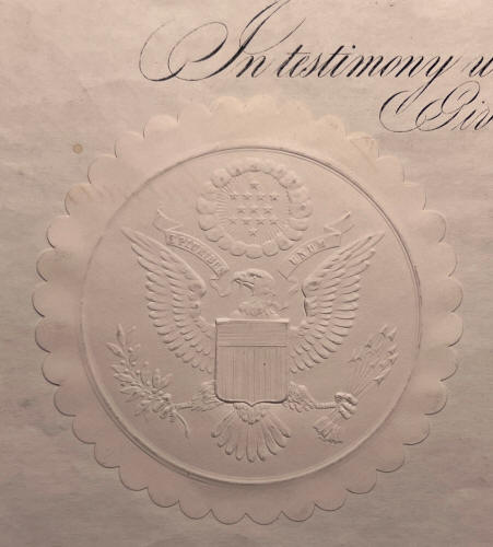 Benjamin Harrison Autograph - 1889 signed presidential document