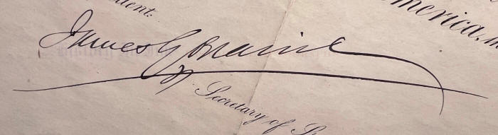 Benjamin Harrison Autograph - 1889 signed presidential document