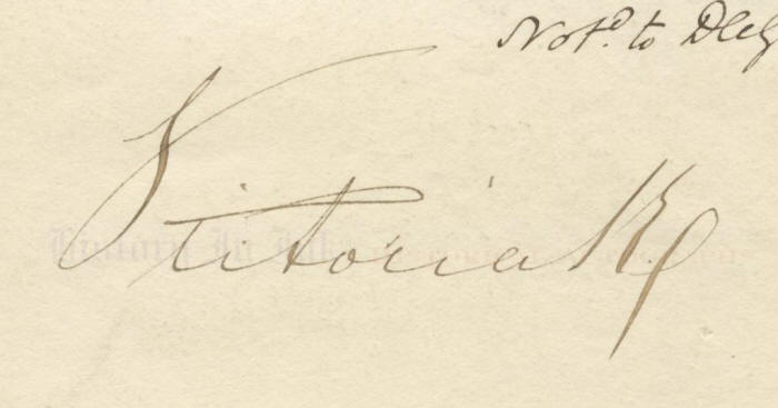 Queen Victoria autograph - Victoria approves the appointment of a ...