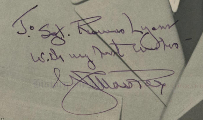 George C. Marshall Autograph - signed Philippe Halsman portrait photo