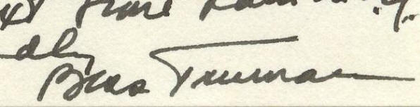 Autograph - 631101 - Bess Truman handwritten letter signed mentioning ...