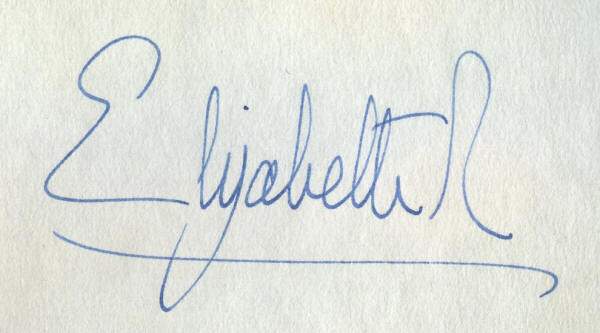 Autograph - 833401 - Queen Elizabeth II consular document signed 1-11-1967